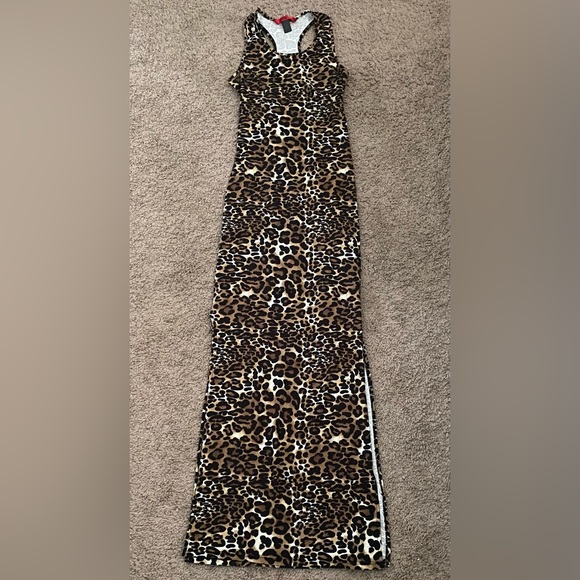 Hot Kiss | Dresses | Hot Kiss Form Fitting Leopard Maxi Dress | Poshmark